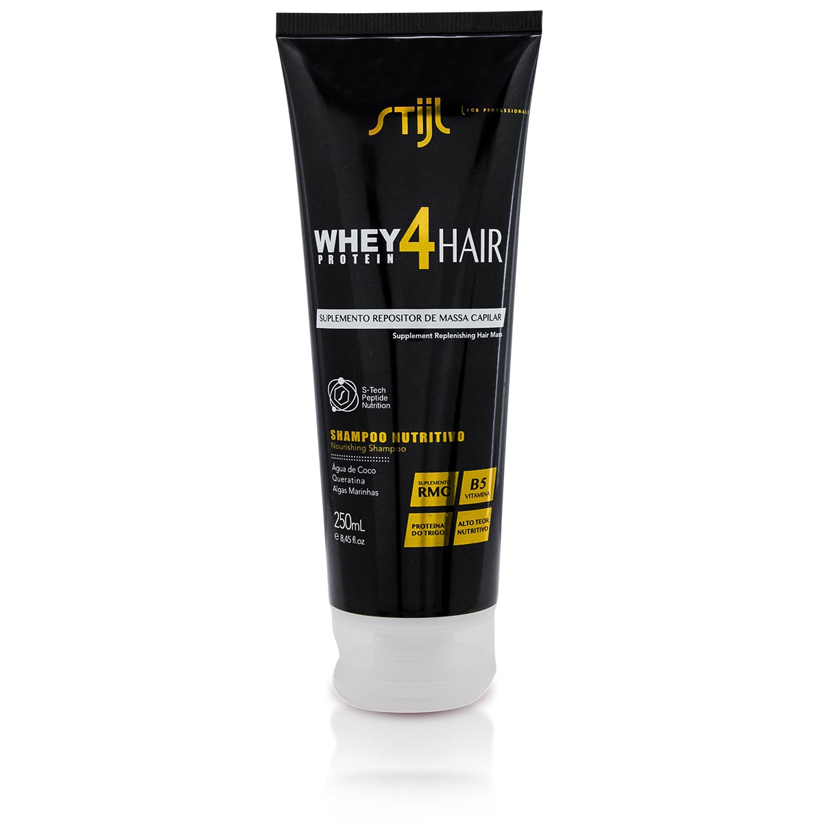 SHAMPOO NUTRITIVO 250ML WHEY 4 HAIR | BELEZA QUE FALA
