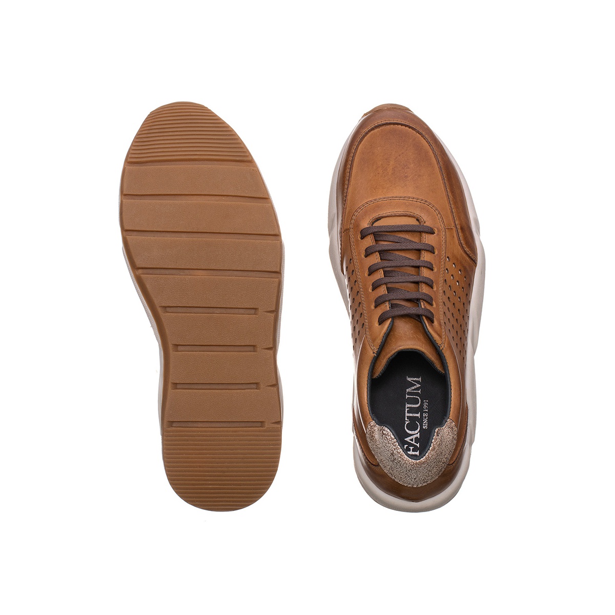 Sneakers Masculino Elísio Whisky/ Gelo | Factum Shoes
