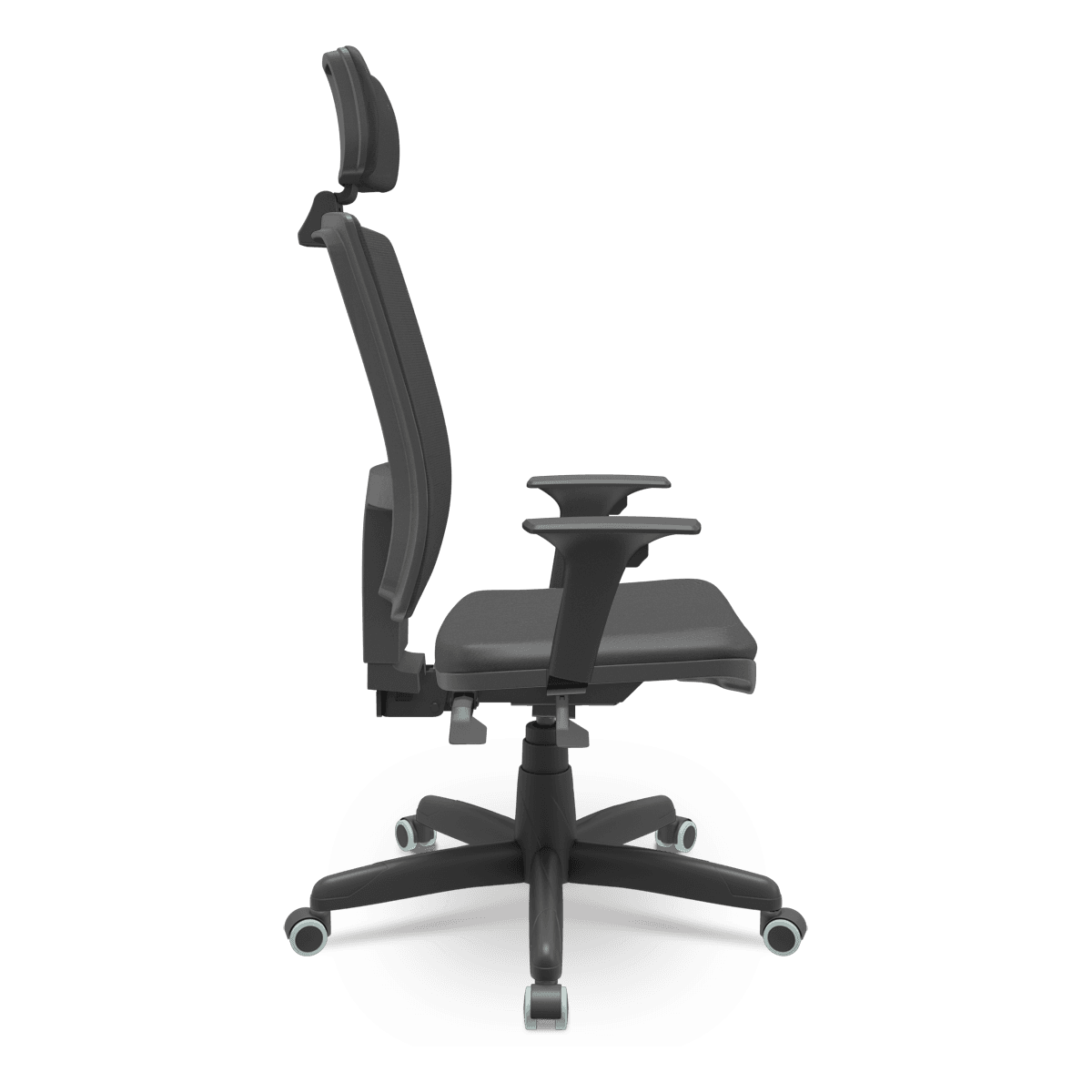 Cadeira Brizza Presidente Tela Mesh, Apoio de Cabeça, Braços Reguláveis ...