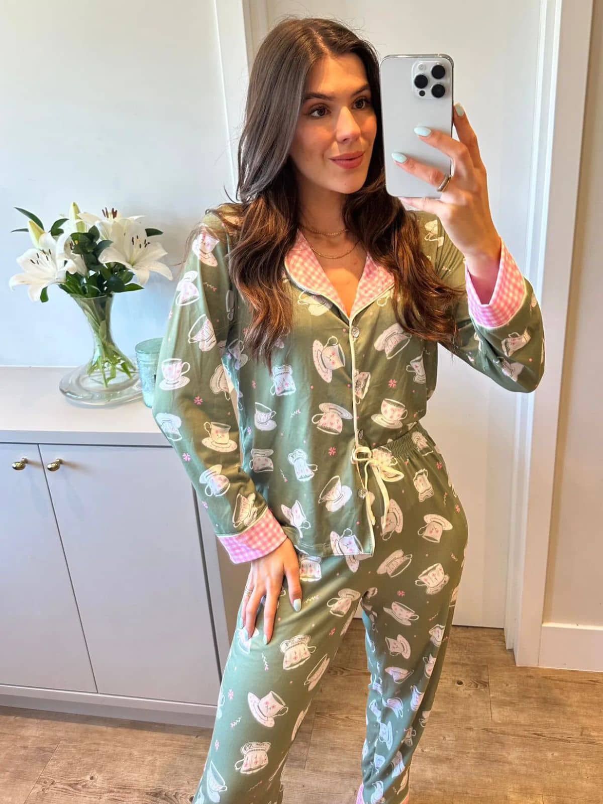 Pijama Feminino Americano Longo Aléxia Limão Siciliano | TUTTI AMI