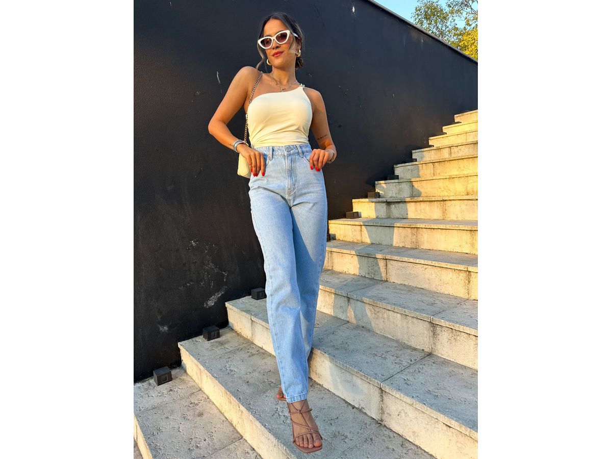 Body Um Ombro Só Mansy Amarelo Manteiga | SUBLIME