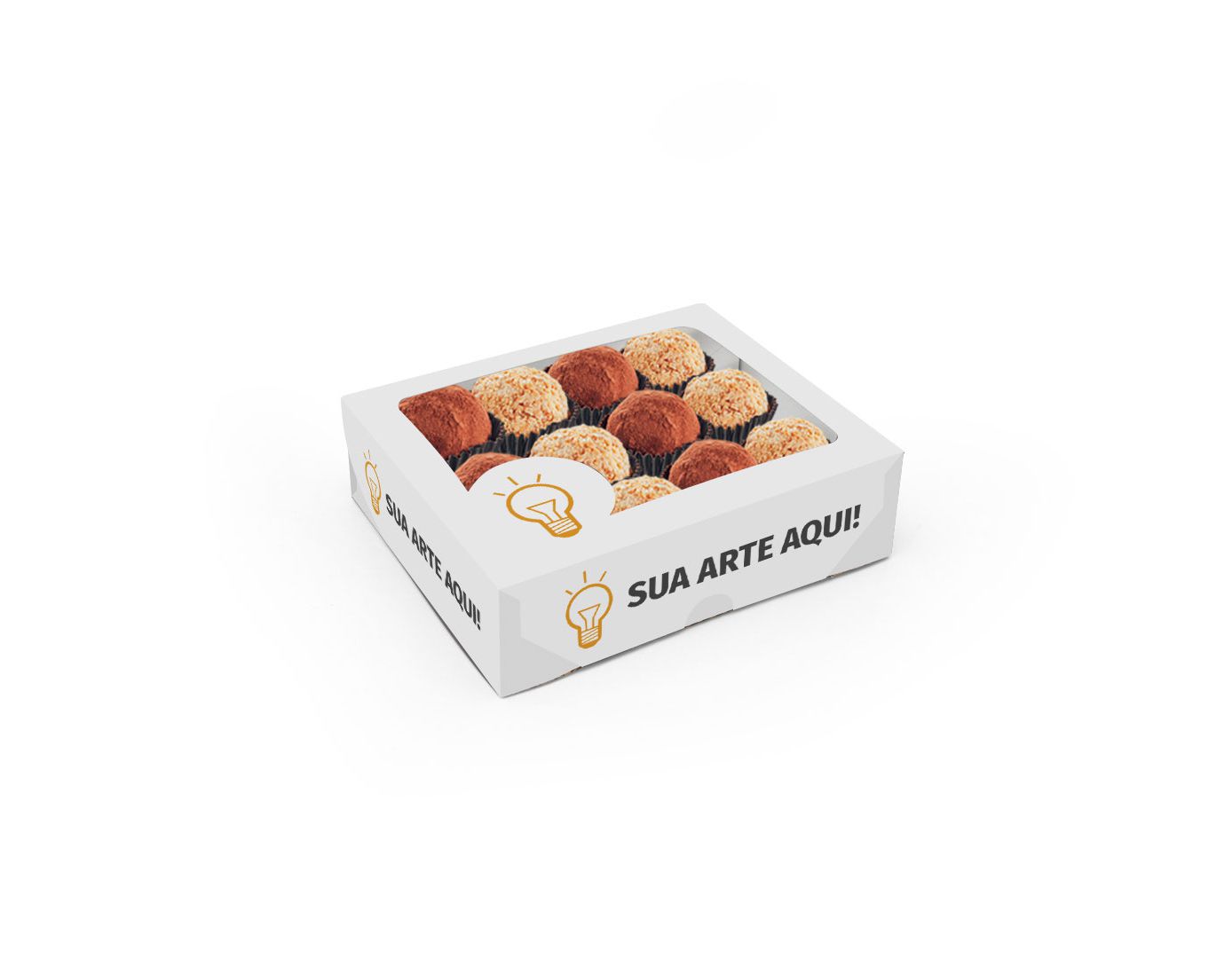 CAIXA PARA BOMBOM MÉDIA PERSONALIZADA - 5000 UNIDADES | CaixaMix Embalagens