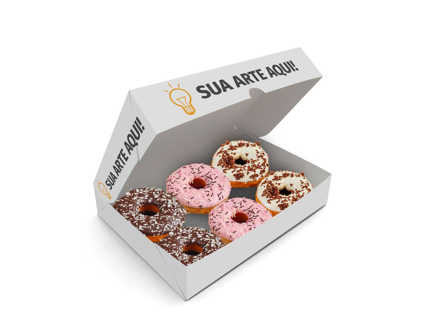 EMBALAGEM DONUTS 6 UND - PERSONALIZADO - 5000 UNIDADES | CaixaMix ...