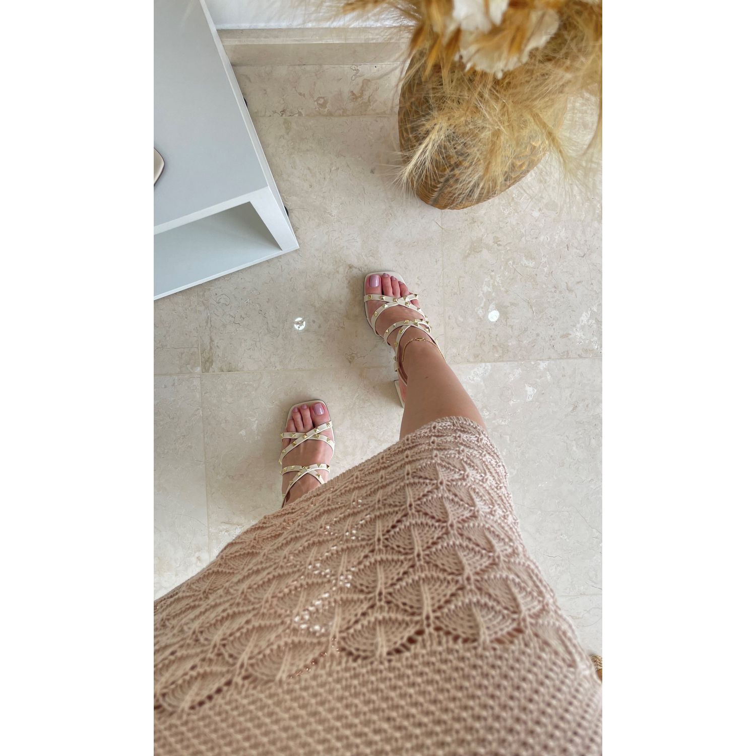 Sandália Suzan Off White | AMAVIE SAPATOS