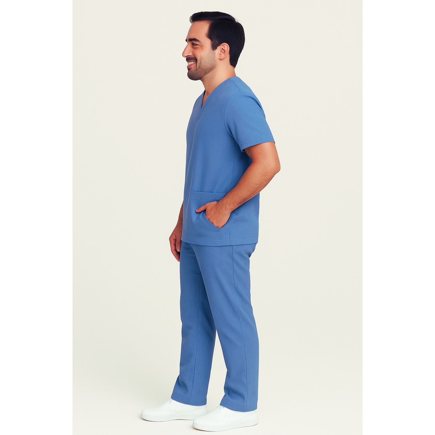 Camisa Scrub Masculina Azul Celeste - Pijama Privativo Homem | BRANCURA