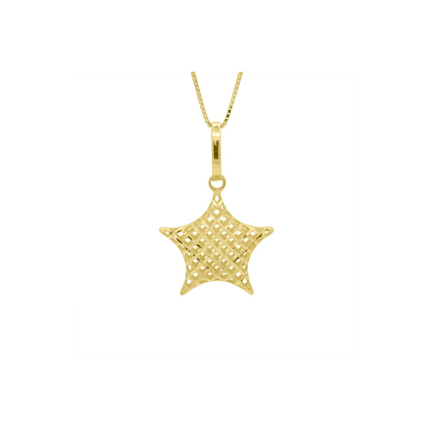 Pingente De Ouro Estrela Elegante 18k | Fábrica do Ouro