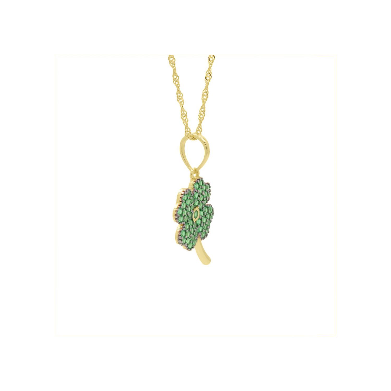 Pingente De Ouro 18k Trevo com Zircônia | Fábrica do Ouro