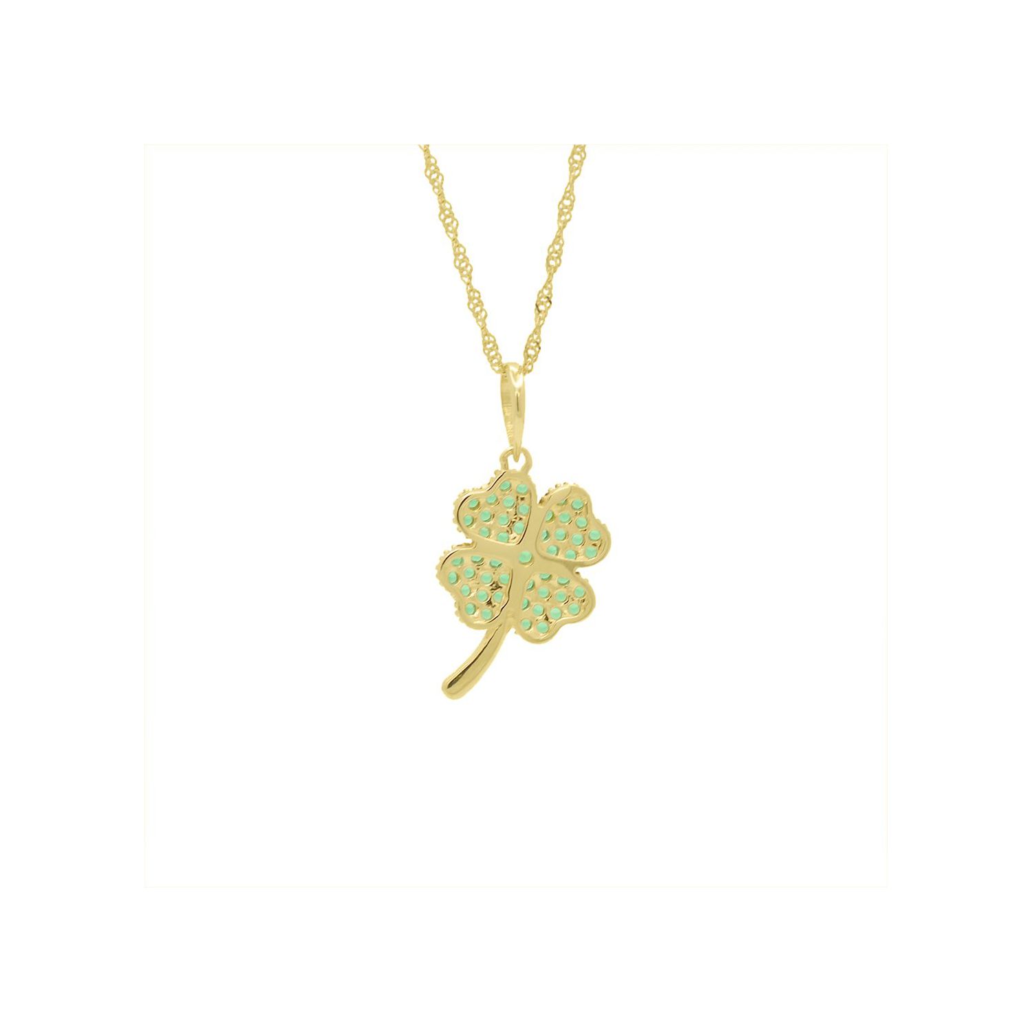 Pingente De Ouro 18k Trevo com Zircônia | Fábrica do Ouro