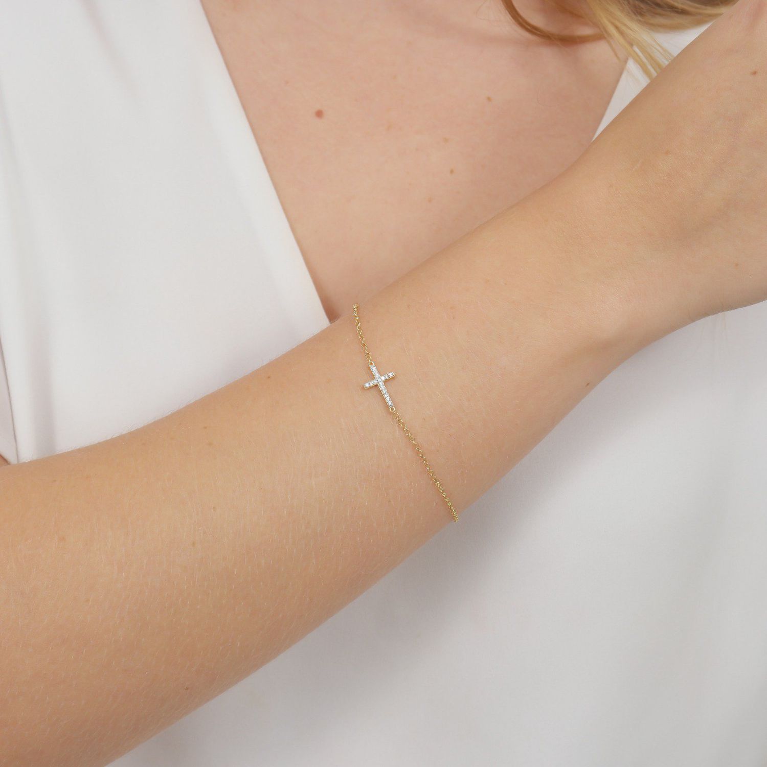 Pulseira De Ouro 18k Cruz | Fábrica do Ouro