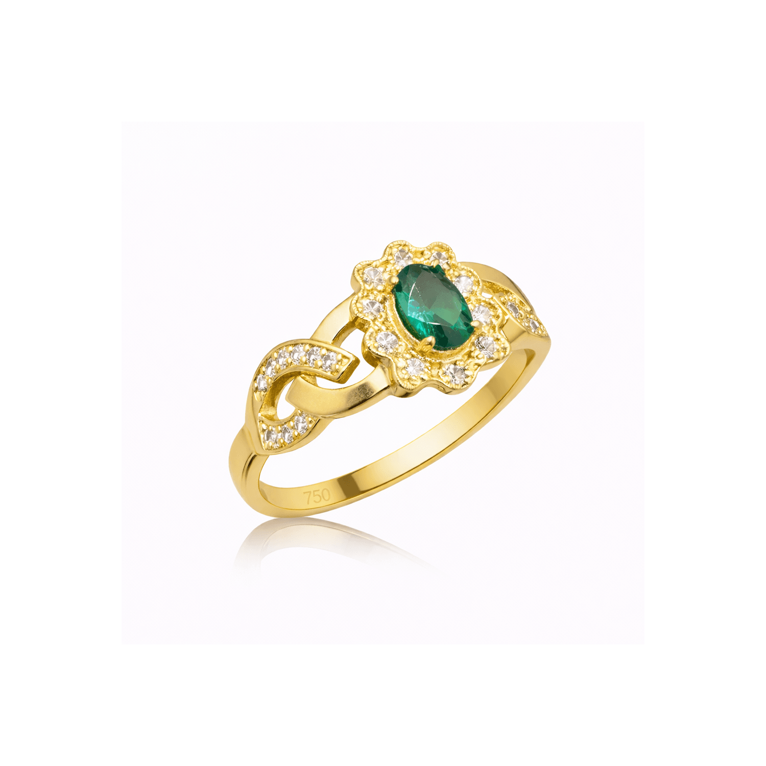 Anel De Ouro 18k Royale Com Zircônia | Fábrica do Ouro ®️