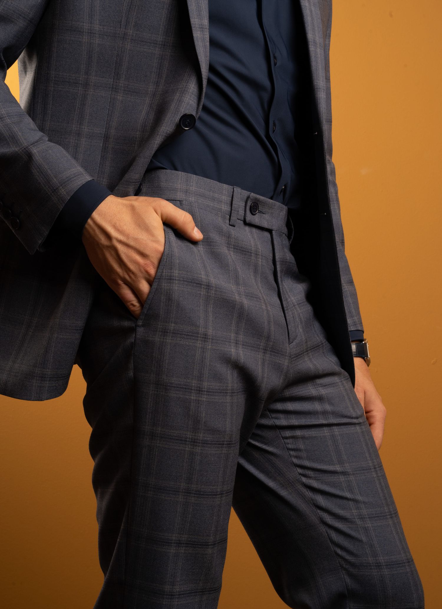 Costume Stefano Príncipe de Gales Cinza | Stefano Store