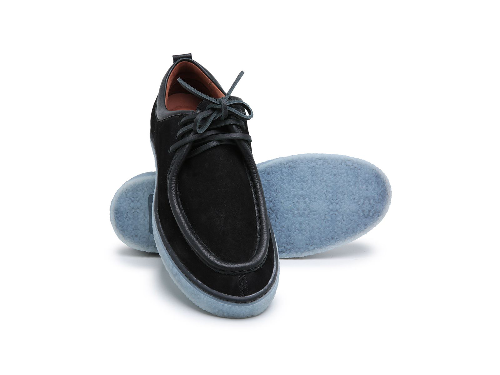 Sapato Casual Couro Legítimo Nobuck Preto Sola Transparente Forro de ...