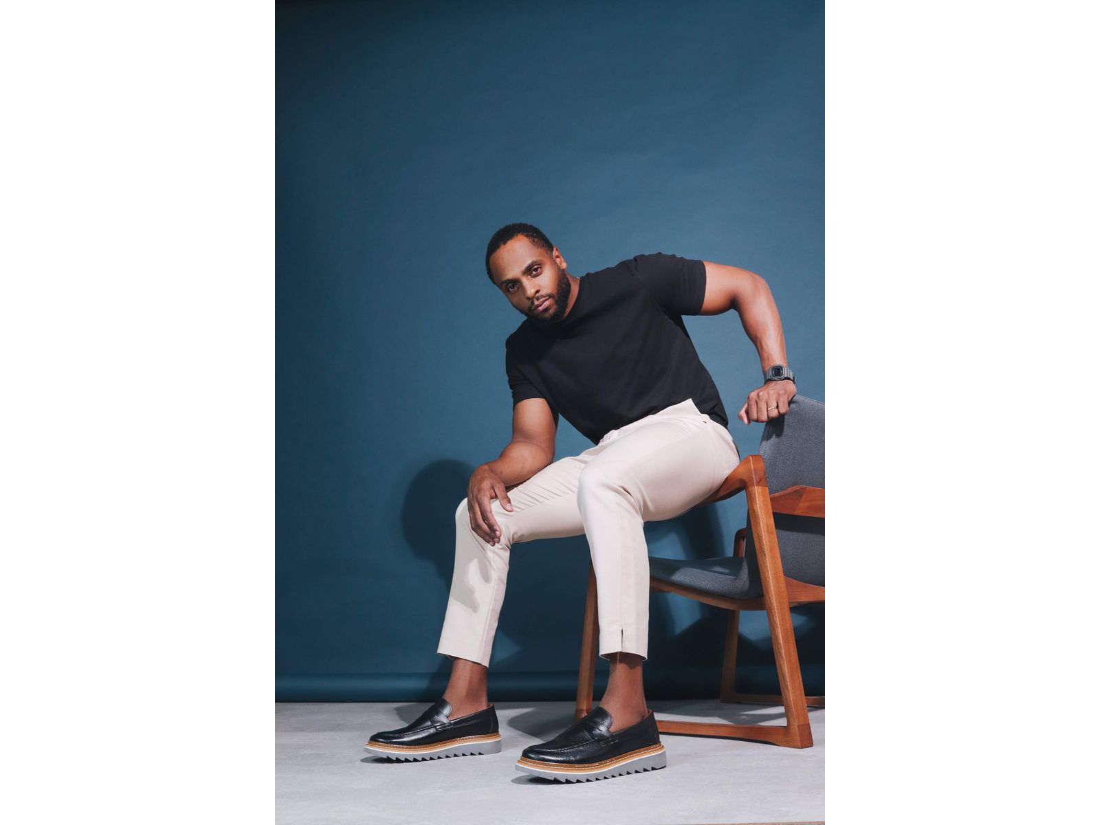 Loafer Orion Couro Preto Sola Tratorada | Berlutini Shoes