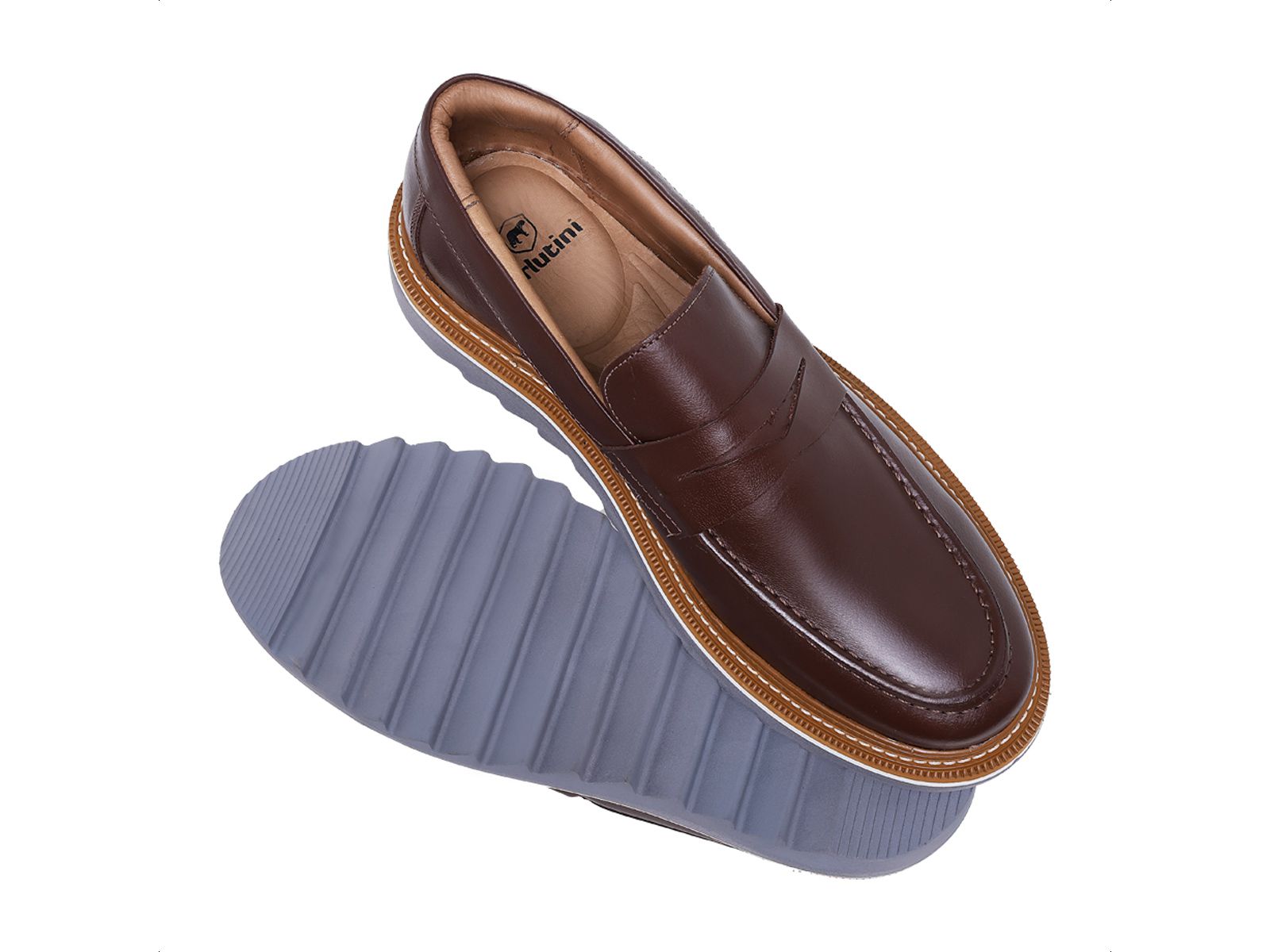 Loafer Orion Couro Café Sola Tratorada | Berlutini Shoes