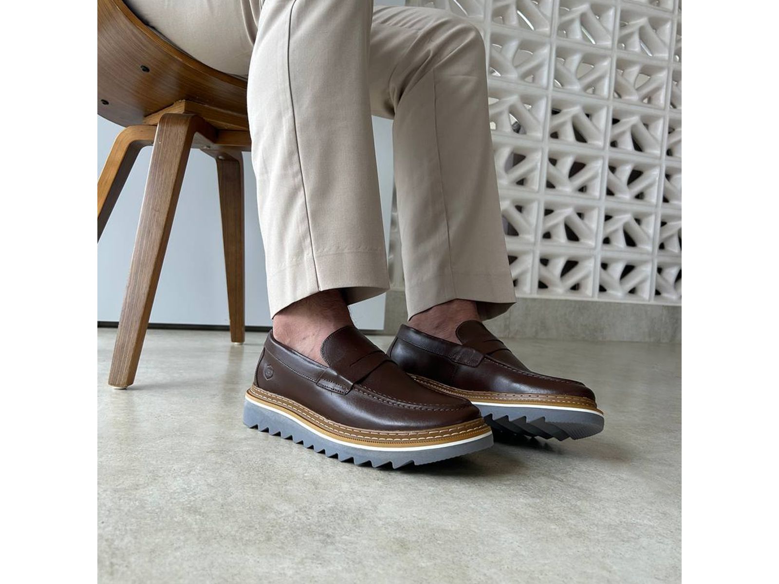 Loafer Orion Couro Café Sola Tratorada | Berlutini Shoes