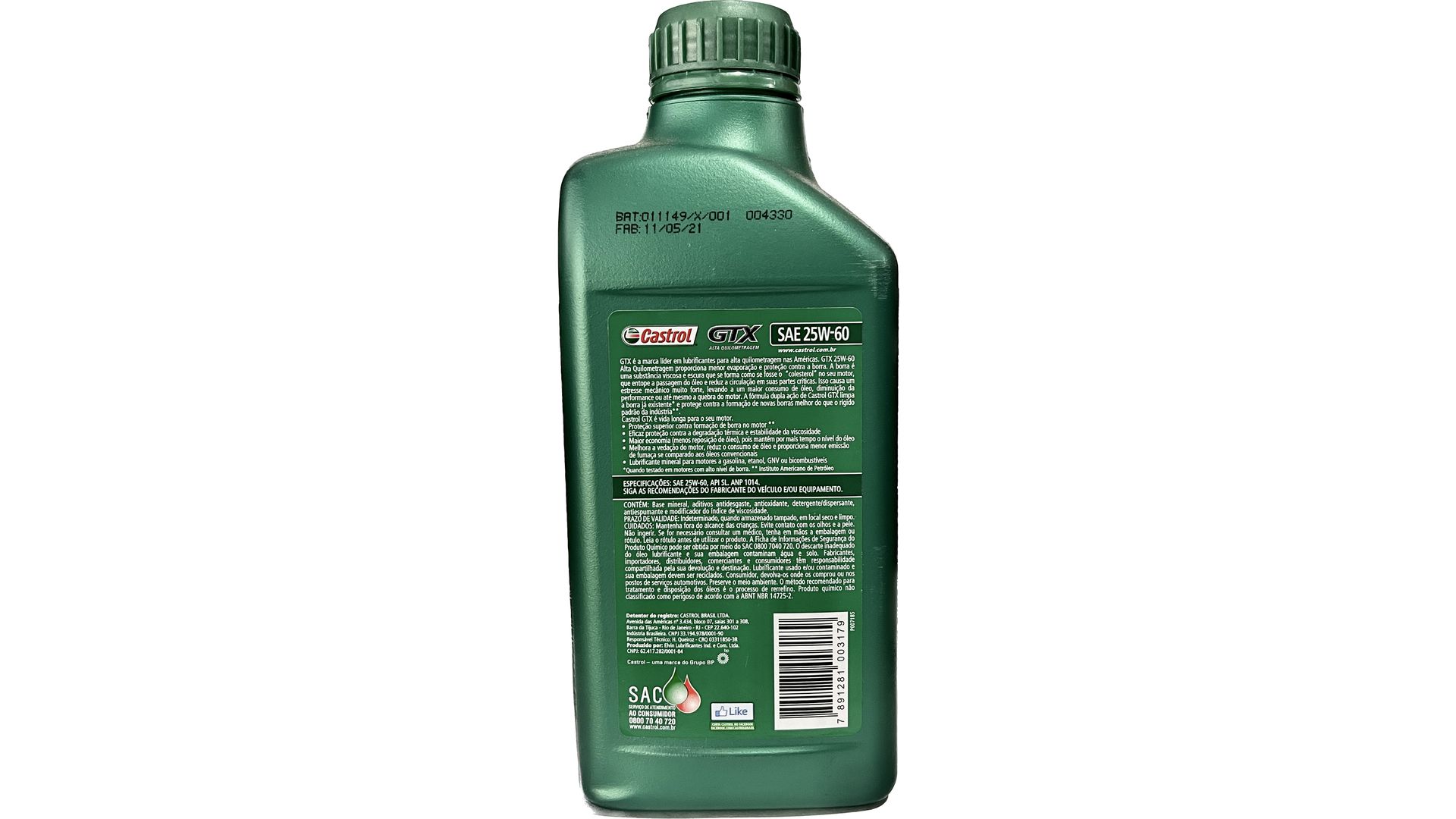 OLEO MOTOR 25W60 CASTROL ALTA KILOMETRAGEM (MINERAL) | Dominio Auto Peças