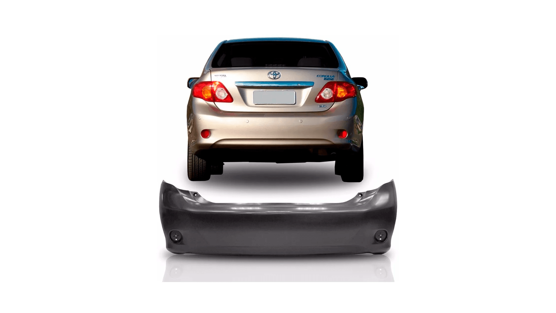 Para-choque Traseiro Corolla de 2009 á 2011 - Preto Liso | Dominio Auto ...