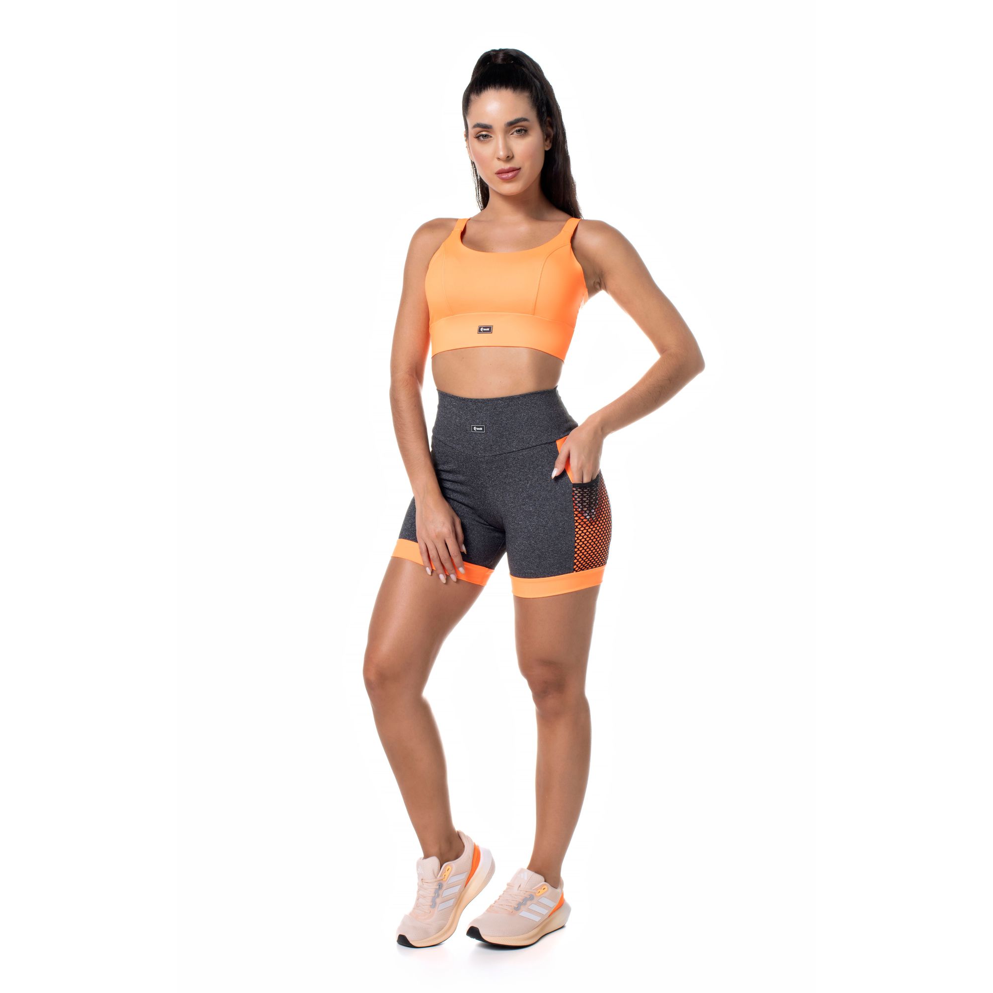 Shorts Fast Laranja | Texfit Brasil