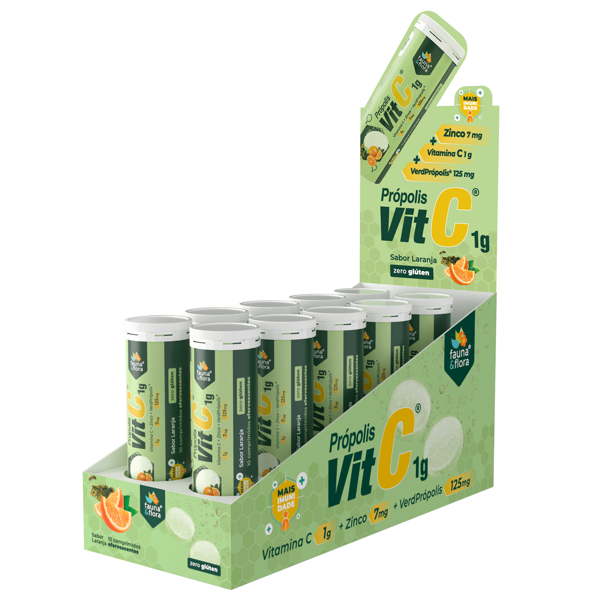 Própolis Vit C - Vitamina C 1g + Zinco 7mg + Verdprópolis 125mg ...