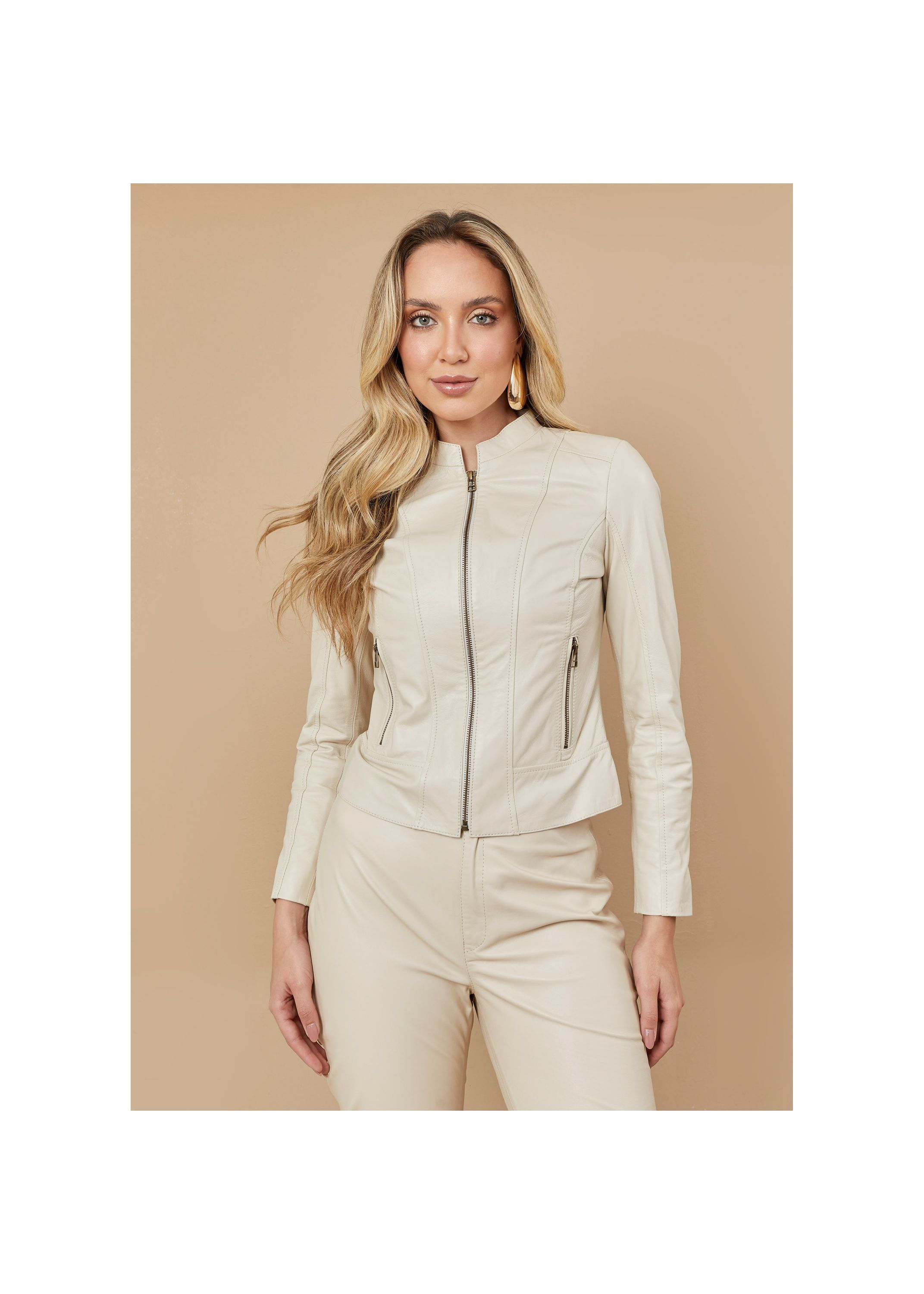 Jaqueta Couro Pelica Off-White Melissa | Elite Couro Store