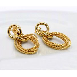 Brinco 3 Argolas Trabalhadas e Ovais | Helder Joalheiros