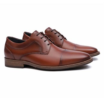 Sapato Derby Masculino Social Em Couro Preto | SERGIO`S