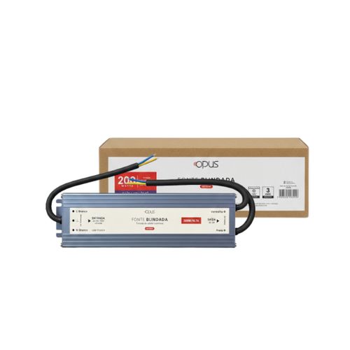 Fonte LED Driver Slim 12V 200W 16,7A Blindado | Broketto Materiais ...
