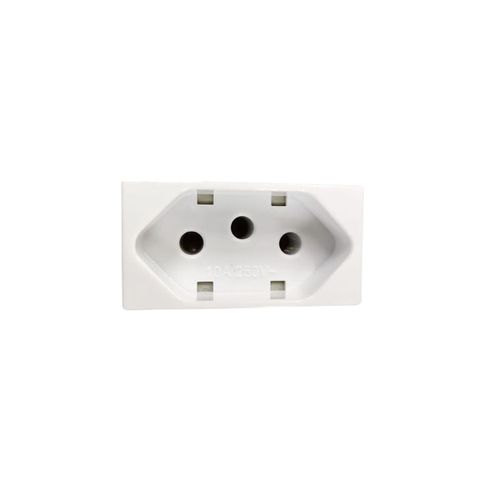 Módulo Tomada 2P+T 20A 250v Branco Sleek Margirius | Broketto Materiais Elétricos