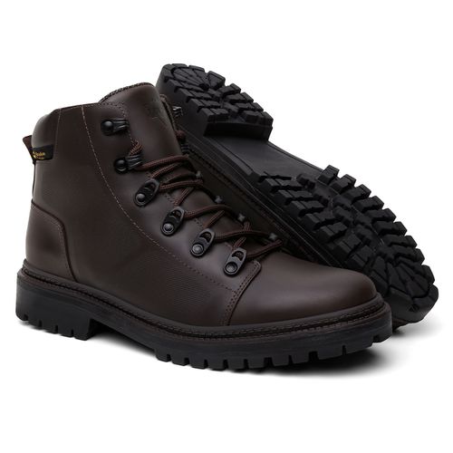 Bota VNT Urban Casual Couro Legítimo Emborrachado Marrom LANÇAMENTO ...