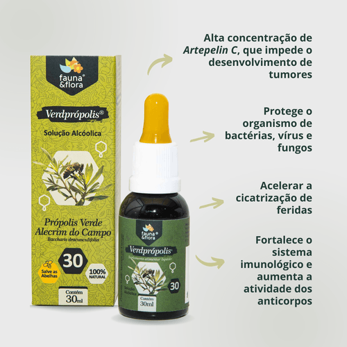 Própolis Verde Alcoólico - VerdPrópolis 30% 30ml | Fauna e Flora l Sua ...