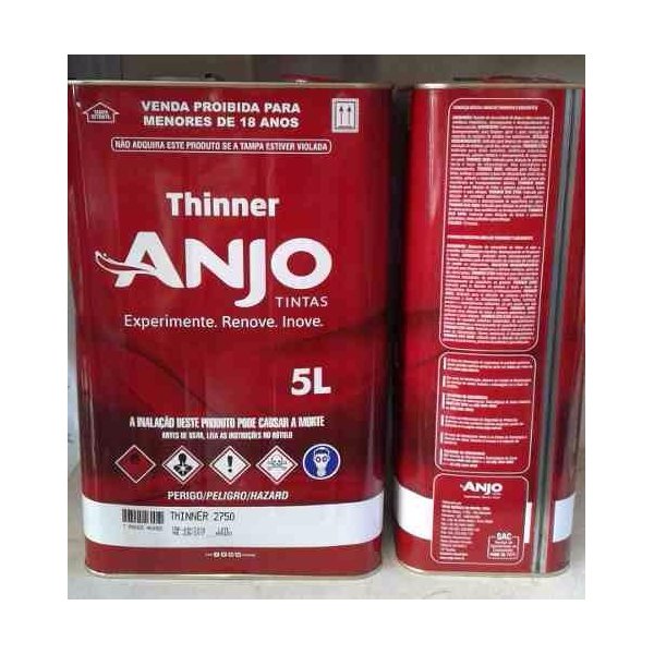 Thinner Para Limpeza 2750 Anjo (comum) - Galão 5lts | GRUPOCHIQUINHO