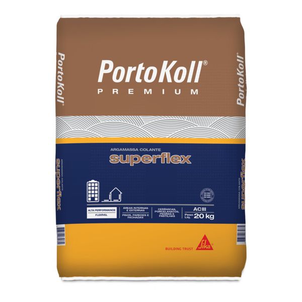 ARGAMASSA COLANTE SUPERFLEX AC3 20KG PORTOKOLL | FLUZÃO CONSTRUÇÃO