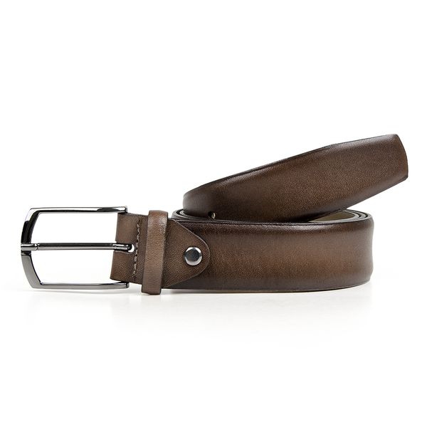 Cinto Masculino de Couro Marrom Moss | JACOMETTI