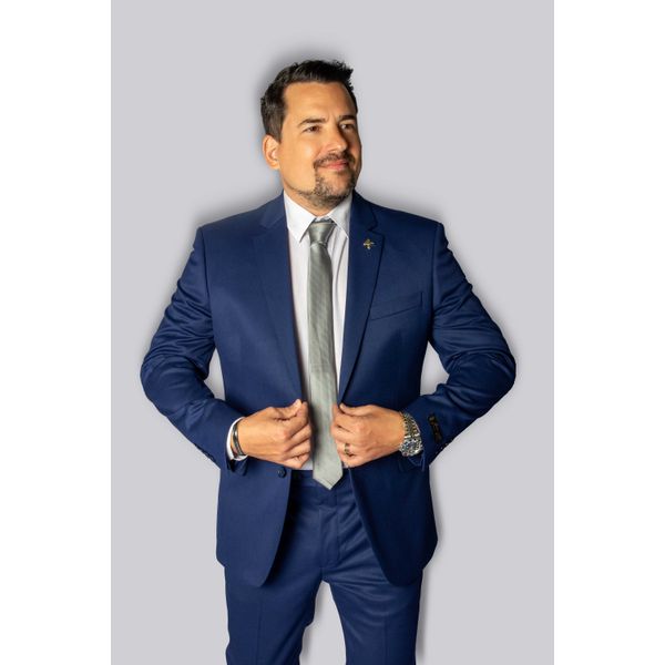 Costume Marinho Slim em Lã Fria 120 Fios - Coleção Mônaco King Ternos ...