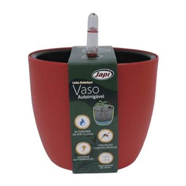Vaso Japi Plast Botanique Red. Vermelho - Loja Gomes