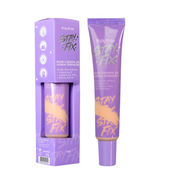 Base liquida Stay Fix by Ruby Rose | MISS FLÓRIDA MAQUIAGENS