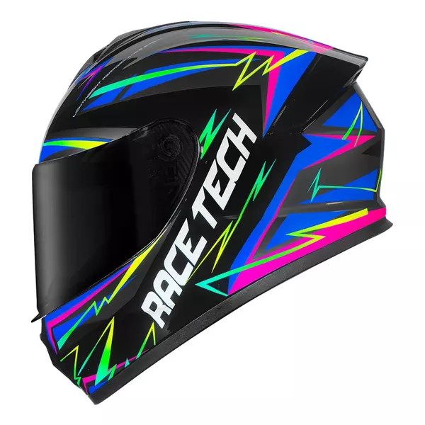 Capacete Race Tech Hit Spark - Preto/Cinza | Moto One