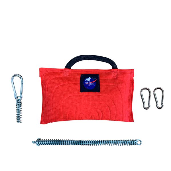 Kit spring pole mordedor pillow, mola spring e mosquetões VERMELHO ...