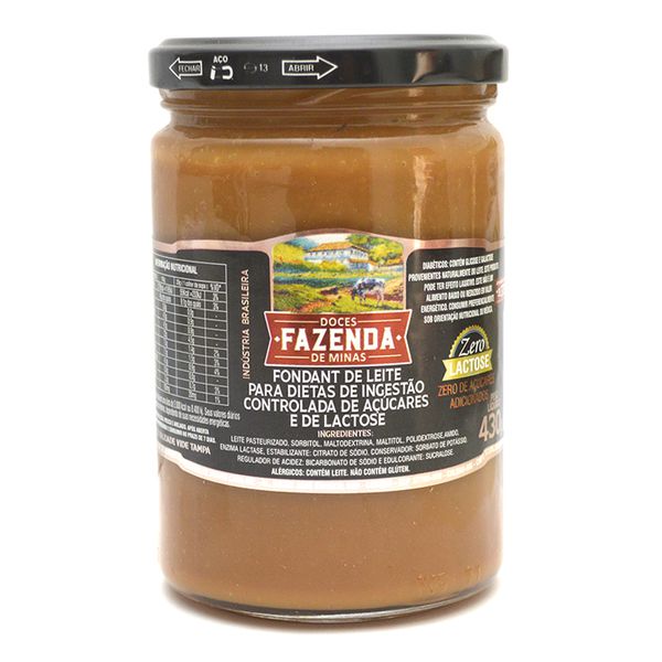 Doce de Leite Zero Lactose e Zero Açúcar 430g | QUEIJOS TOP DA SERRA
