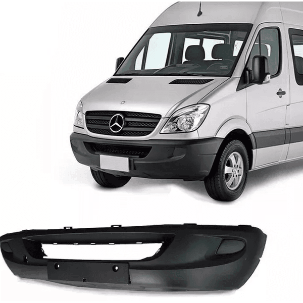 Parachoque Dianteiro Sprinter 2012 em Diante Sem Furo De Milha Preto ...