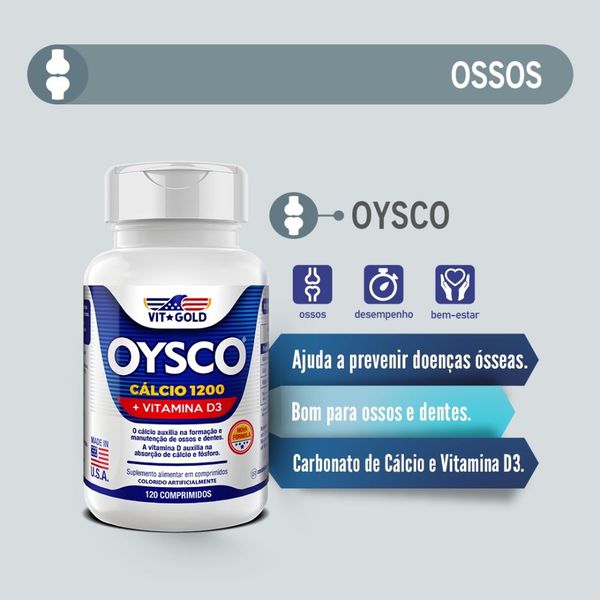 Oysco Cálcio 1200 mg + Vitamina D3 150 comprimidos | Vitgold