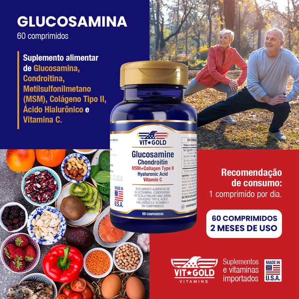 Suplemento alimentar de Glucosamina, Condroitina, Metilsulfonilmetano ...