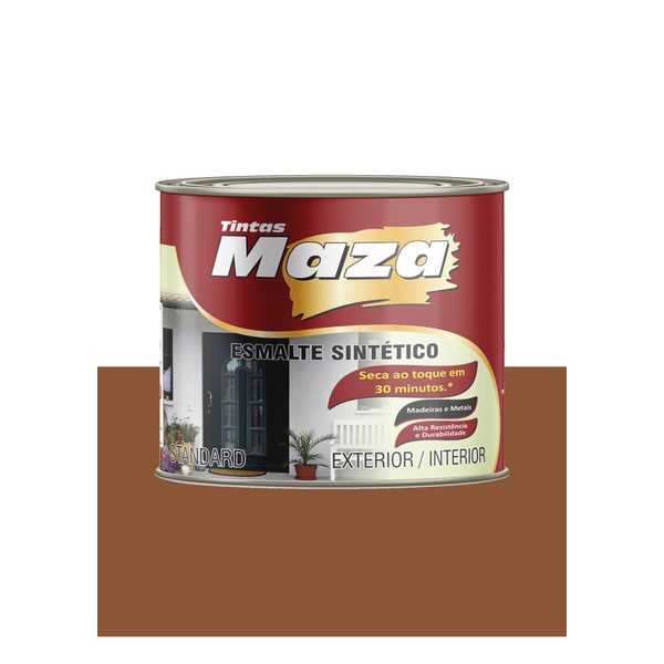 MAZA ESMALTE SINTÉTICO BRILHANTE MARROM CONHAQUE 225ML | Baratão das Tintas