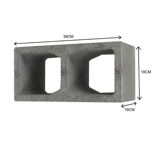BLOCO DE CONCRETO DE VEDAÇÃO 19X19X39CM VAZADO | Degraus Materiais de ...