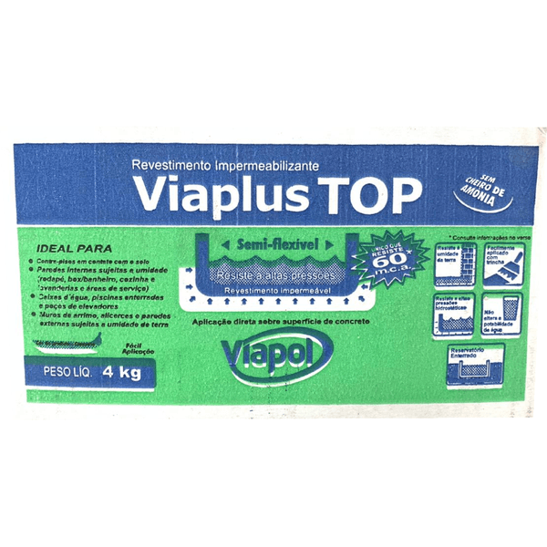 VIAPLUS 1000 4KG VIAPOL | Impermix | Materiais de Construção