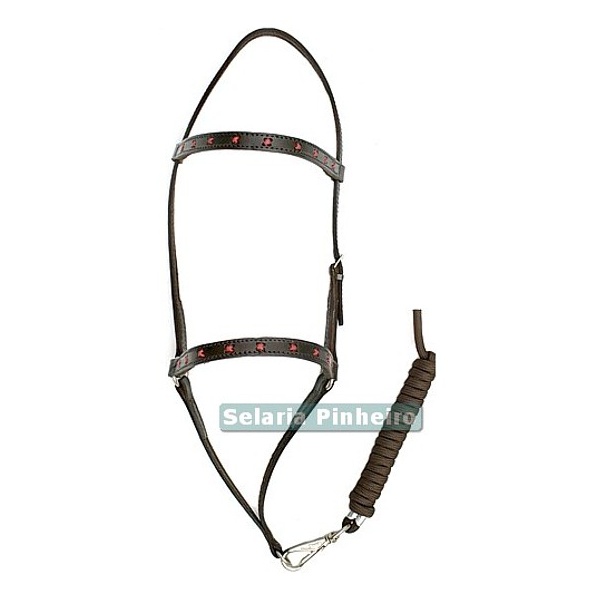 Cabresto para Cavalo Tradicional em Couro CB20 | Atacado Selaria Pinheiro