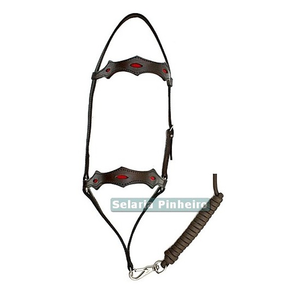 Cabresto para Cavalo Tradicional em Couro CB30 | Atacado Selaria Pinheiro