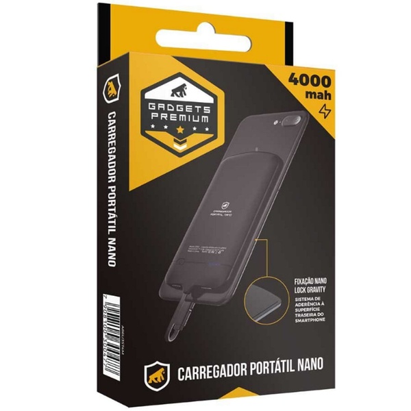 CARREGADOR PORTÁTIL NANO SNAP LIGHTNING - GSHIELD | Nicolucci