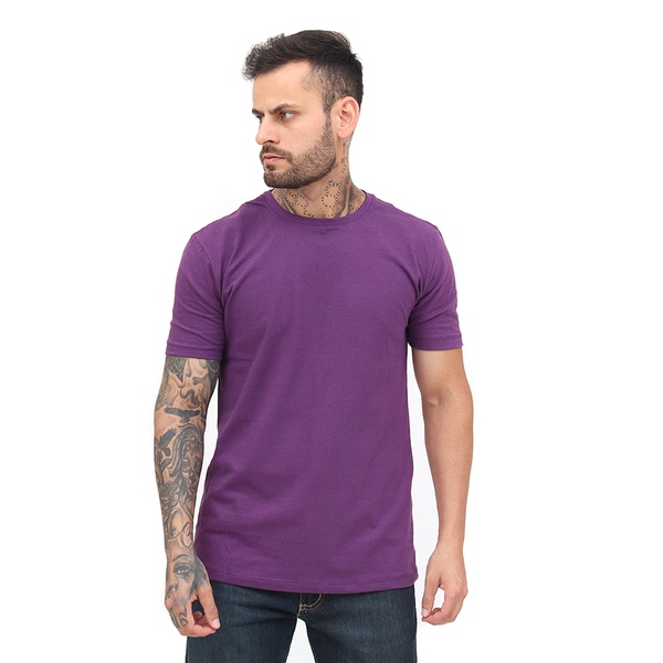 Camiseta Masculina Básica 100% Algodão Lisa | Tech Malhas