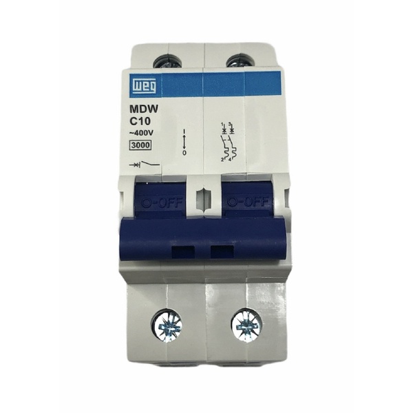 Disjuntor Bipolar Weg 10a Curva C 3ka MDW-C10-2 | MAQPART